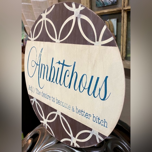 Lolli B Design | Wall Decor | Ambitchous Adj The Desire To Become A ...